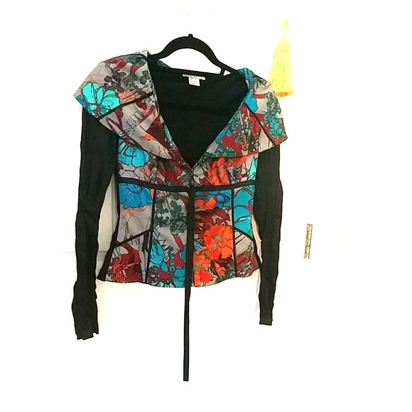 Alberto Makali | Jackets & Coats | Alberto Makali Zip Up Stained Glass ...